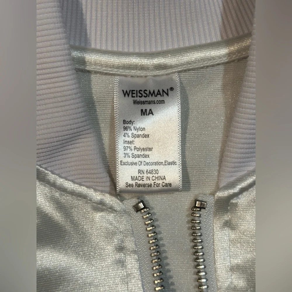 Weissman | Jackets & Coats | Women White Satin Bomber Jacket | Poshmark